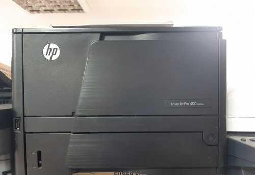 Принтер HP LJ Pro 400 m401dn+новый картридж(ориг.)