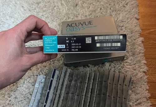 Линзы acuvue oasys hydraluxe one day