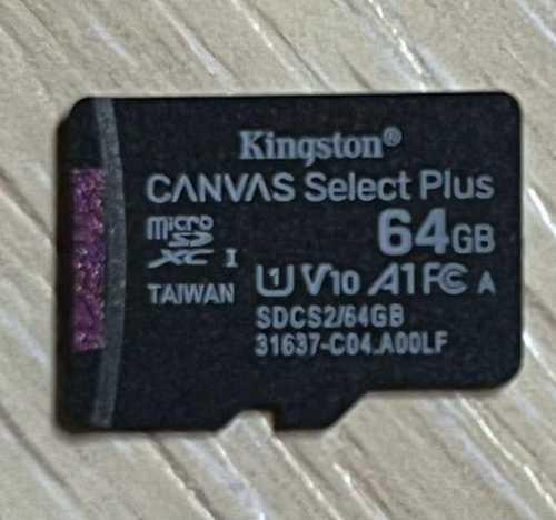 Карта памяти microsd 64 гб