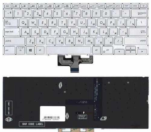 Клавиатура для ноутбука Asus ZenBook 14 UX434 сере