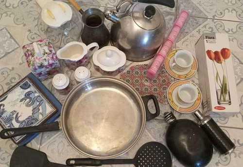 Кухонная утварь, посуда, графин, бокалы