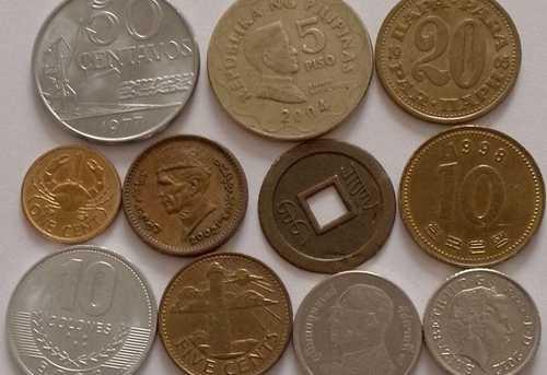 Набор иностранных монет 11 штук