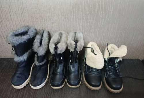 Сапоги, ботинки зимние для девочки 35,36 р