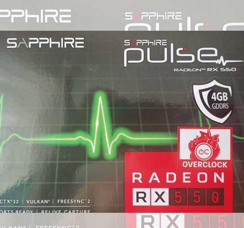 Видеокарта amd RX550 4GB Sapphire pulse