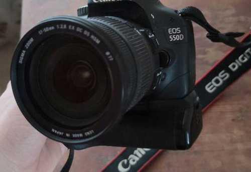 Зеркальный фотоаппарат canon 550D sigma 17-50 2.8