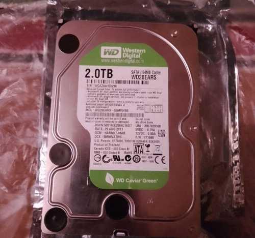 Жесткий диск 2 тб western digital green