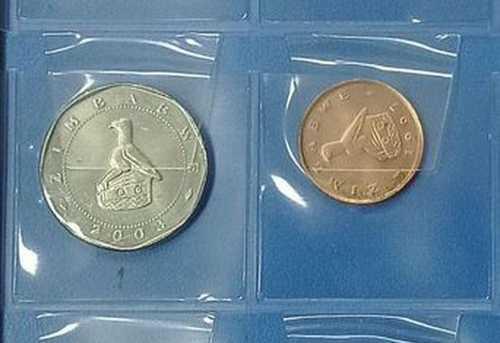 Набор монет с животными Зимбабве 10 монет