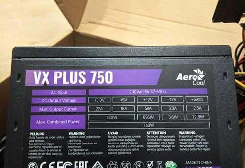 Блок питания AeroCool VX Plus 750W