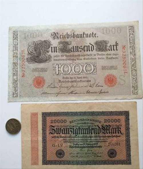 Банкноты Германия 1914-1937