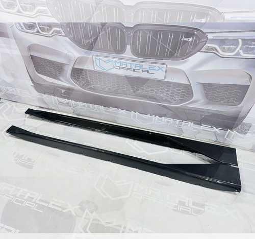 Лезвия на пороги BMW M4 G82, M peformance, карбон