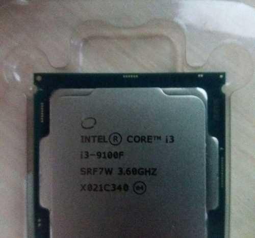 Продаю процессор Intel core I3-9100f