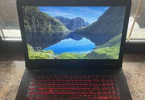 Игровой ноутбук msi ge 72 6qd apache pro