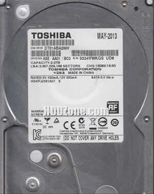 Toshiba 2 Тб 5700 об/мин. SATA-III 32 Мб
