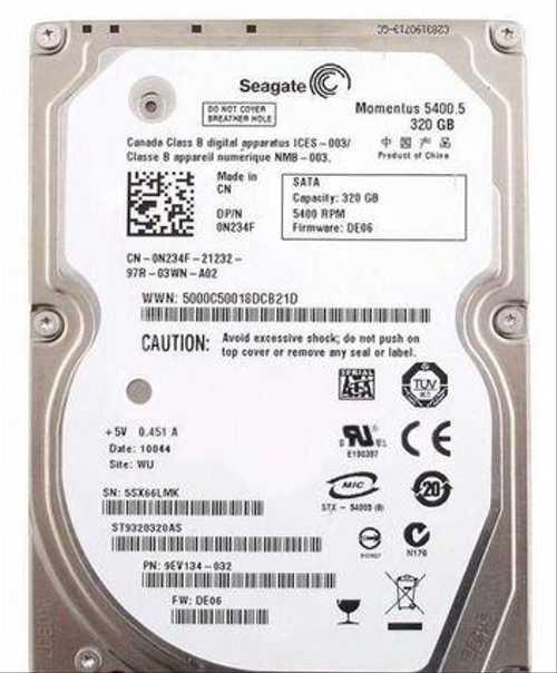 Жесткий диск для ноутбука Seagate 2.5 320gb