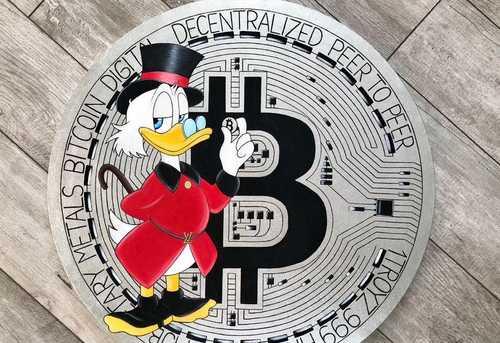 Картина маслом «Скрудж Макдак Bitcoin серебро»