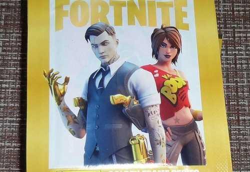 Сет, наклейки panini Fortnite Golden Frame Series