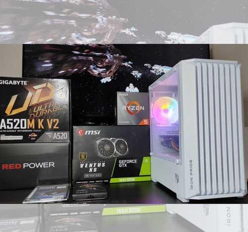 Игровой пк Ryzen 5 4500 GTX1660 Super