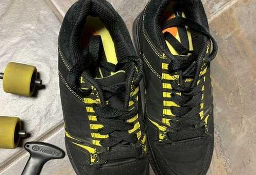 Роликовые кроссовки Caution Heelys чёрно-желтые