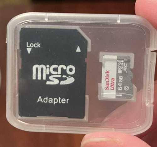 Карта памяти Sandisk Ultra micro sd 64 gb