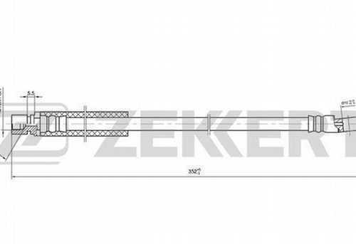 Шланг тормоз перед Ascona C Astra F Calibra A Kade