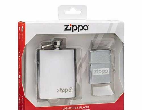 Подарочный набор: Zippo 49358 фляжка и зажигалка