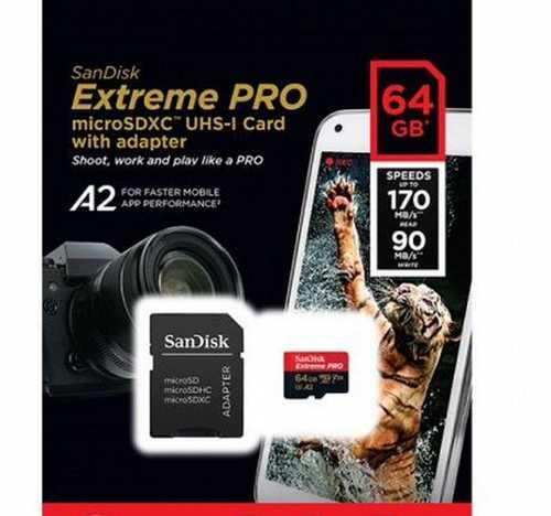 SanDisk Extreme pro 64gb(новая)