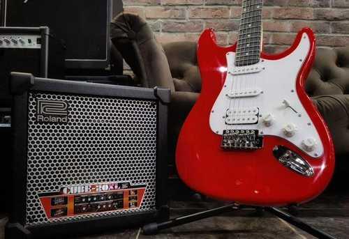 Электрогитара Fender Style + Roland Cube 20XL