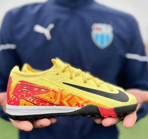 Детские сороконожки Nike Mercurial Air Zoom Yellow&Red