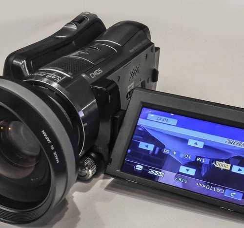 Видеокамера Sony HDR- SR12E + широкоугольный объек