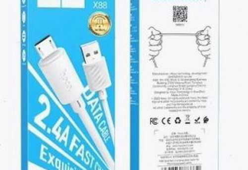 Кабель оптом. USB hoco X88, microusb, 2.4А, 1 м