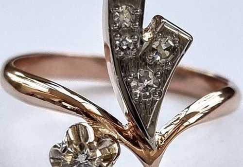 Золотое кольцо с бриллиантами. Ереван. СССР