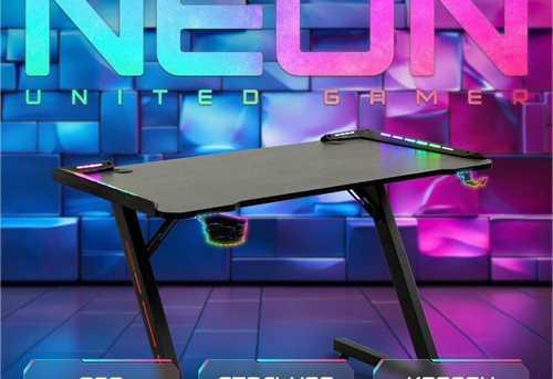 Игровой стол United Gamer Neon, RGB-подсветка, кар