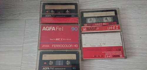 Аудиокассеты sony CHF EF, denon DX1, agfa, basf LH