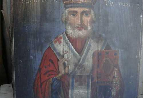 Икона Николай Чудотворец 19 век