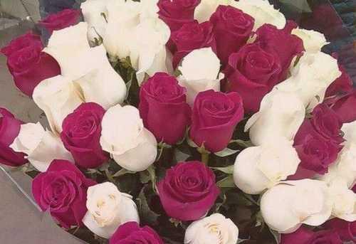 Цветы с оформлением 25,51,101 Роза Эквадор