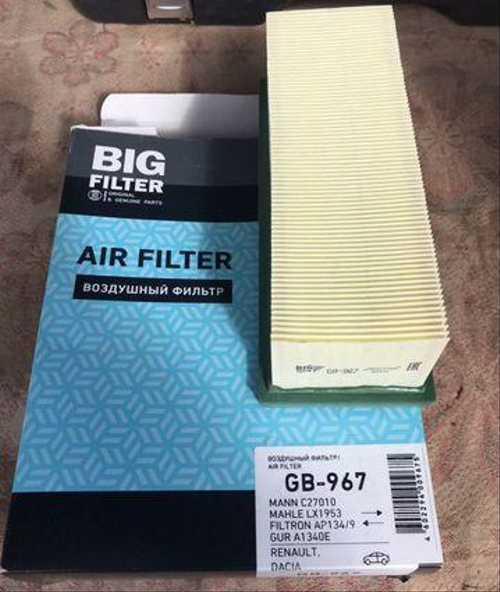 Воздушный фильтр BIG filter GB-967
