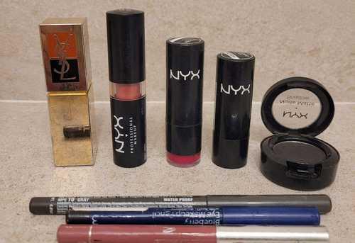 Набор декоративной косметики YSL, NYX