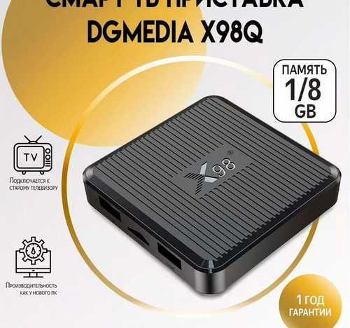 Андроид тв приставка DGMedia X98Q S905W2 1Gb/8Gb