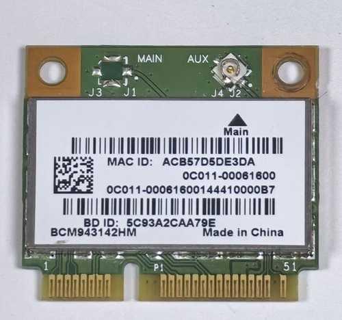 Wi-Fi модуль ноутбука Broadcom BCM943142HM