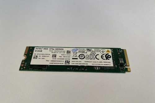 SSD m2 512GB, Intel 670p