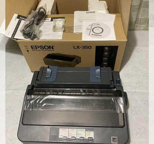 Принтер Epson LX 350, полный комплект + USB кабель