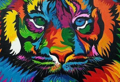 Картина "Тигр" в стиле поп-арт