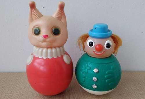 Детские игрушки СССР неваляшки клоун и белка