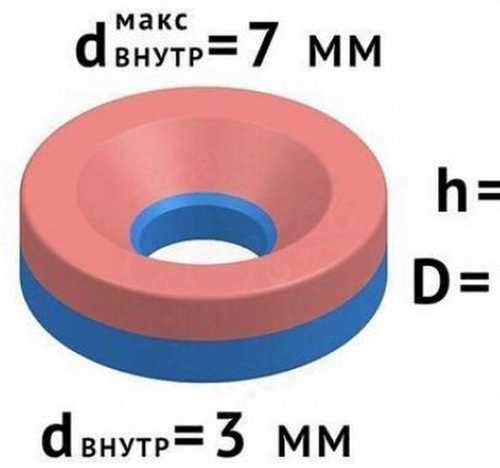 20 шт. Неодимовый магнит 10*3мм с зенковкой