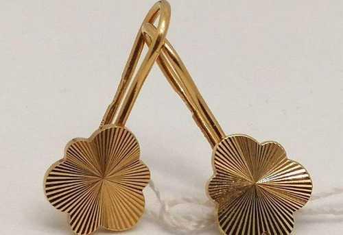 Золотые серьги (Рижский ювелирный завод 1991г)