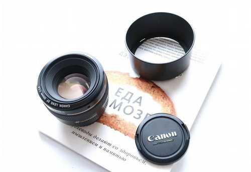 Объектив Canon EF 50 f1.4 USM (sn0286) +бленда