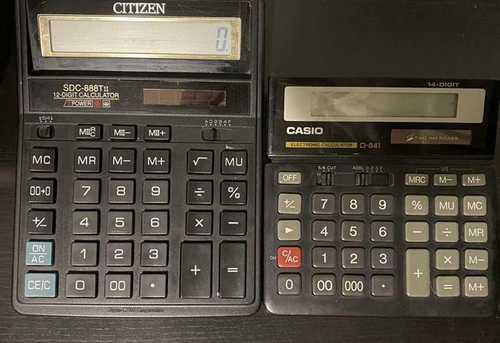 Калькуляторы citezen и casio