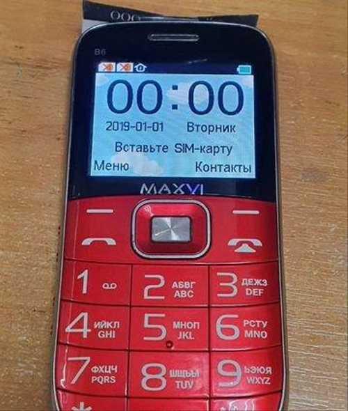 Мобильный телефон maxvi B6 red 0305/992