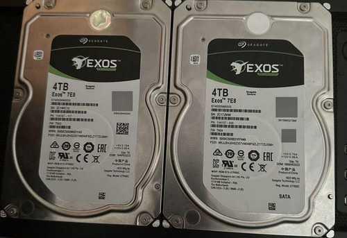 Два Жестких диска seagate exos 7E8 4tb