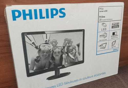 20" Монитор Philips 200V4qsbr, 1920x1080, MVA